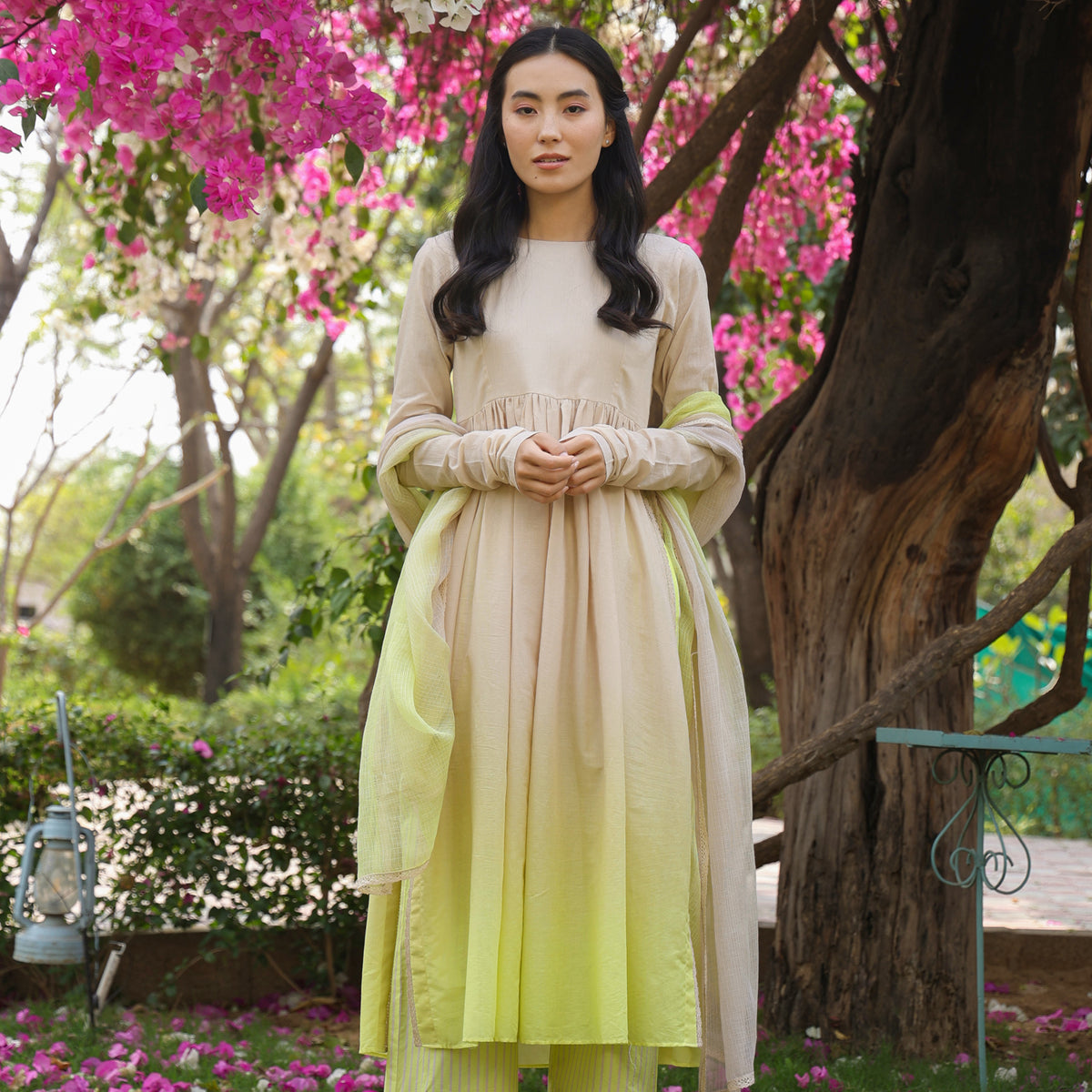 LILY Ombre Chudidar Sleeves Suit Set – ILMA