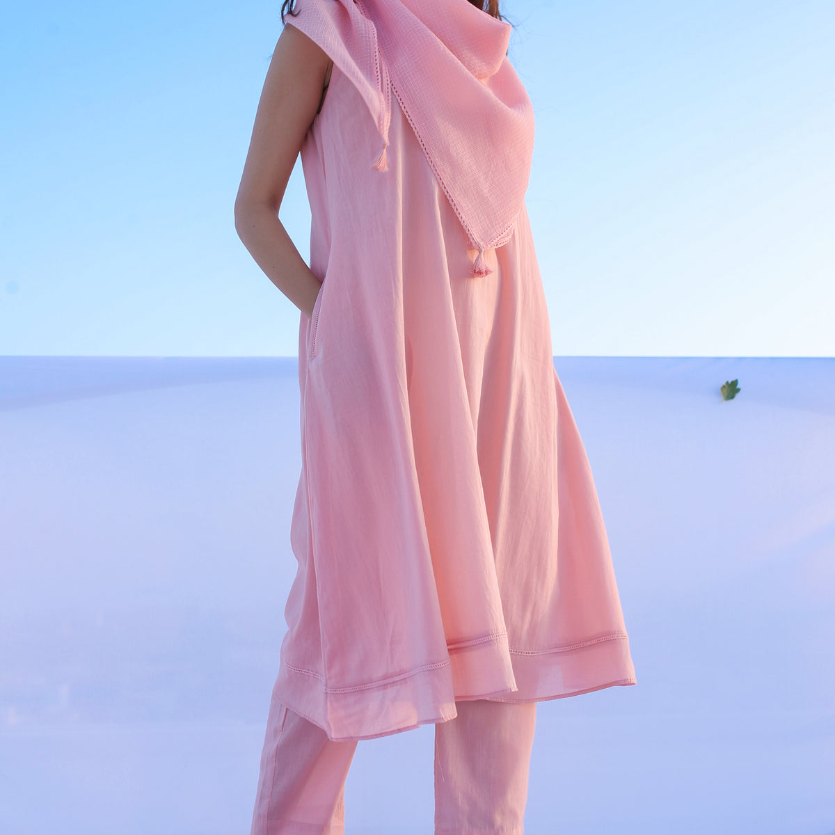 A Line Suit Set with Scarf – ILMA